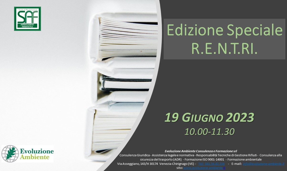 Corso di Introduzione al R.E.N.T.RI. - Il nuovo decreto 59/2023 ...
